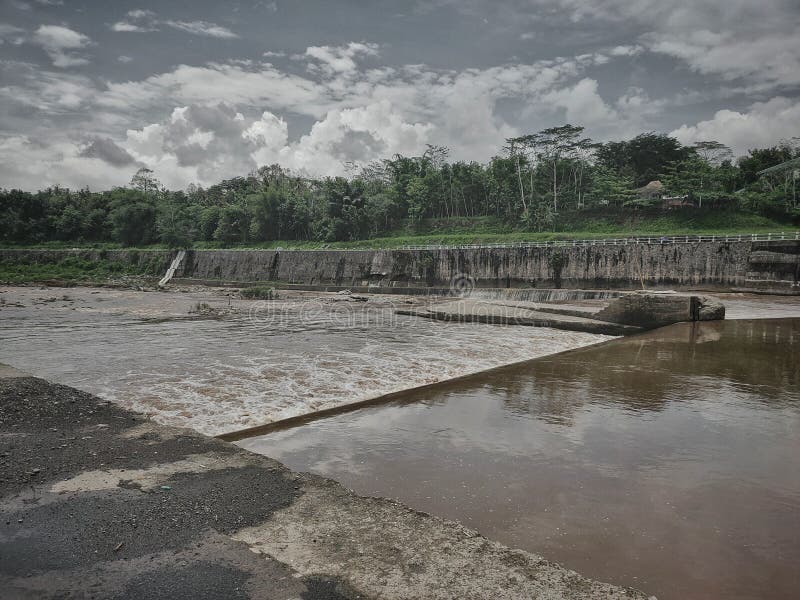 Progo River Scenery. this Landscape Photo Was Taken in Central Java ...
