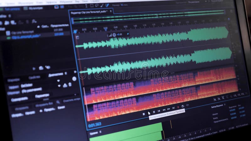 Program Adobe Audition stock footage. Video of movie - 185950934