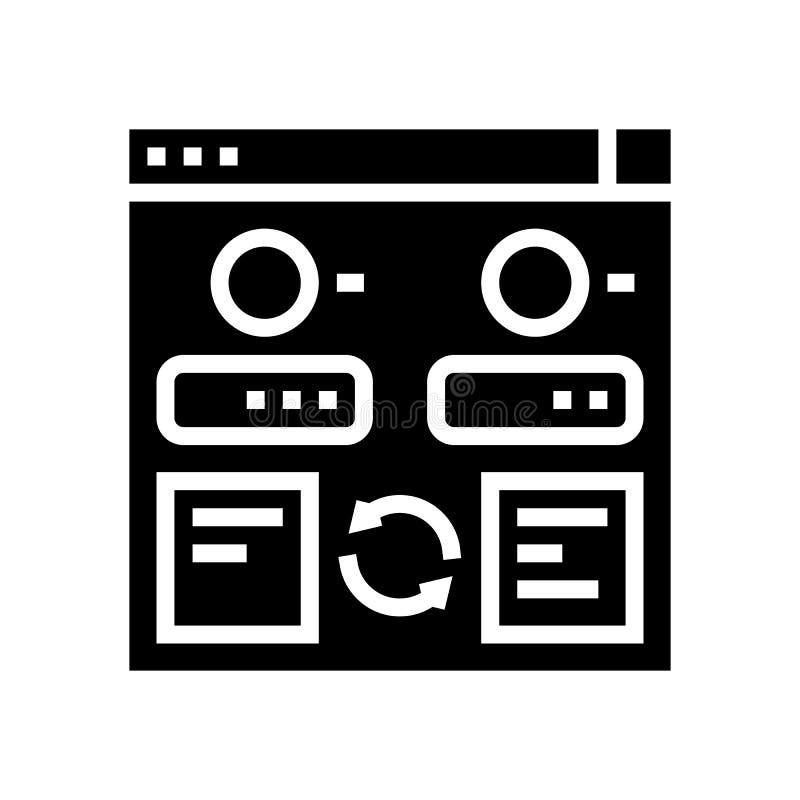 Program App Converter Glyph Icon Vector Illustration Stock Vector ...