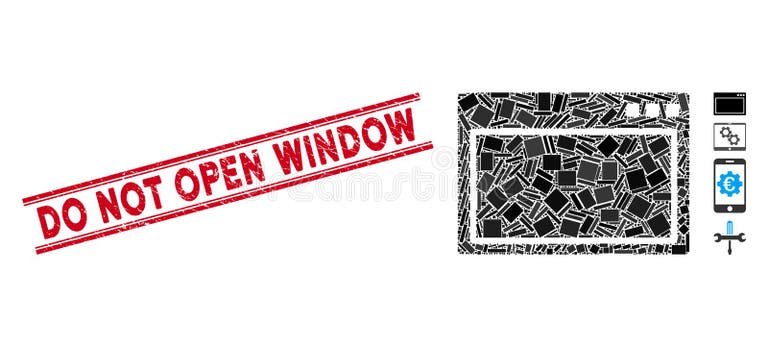 Program Application Mosaic and Distress Do Not Open Window Stamp Seal ...