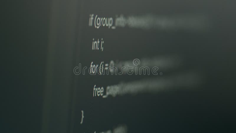 Program Code on Computer Screen with Software Development Database ... Program Code on Computer Screen with Software Development Database ...