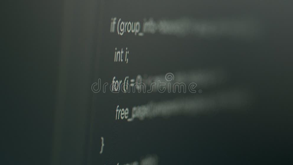 Program Code on Computer Screen with Software Development Database Stock Photo - Image of ...