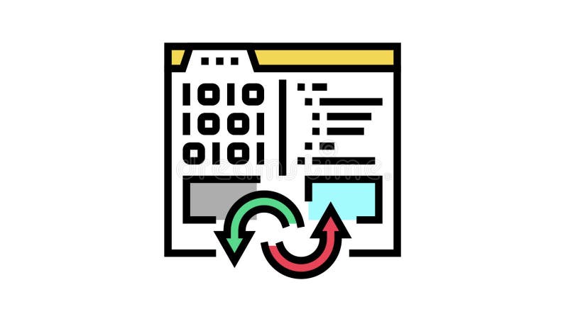 Program Code Converter Color Icon Animation Stock Video - Video of ...