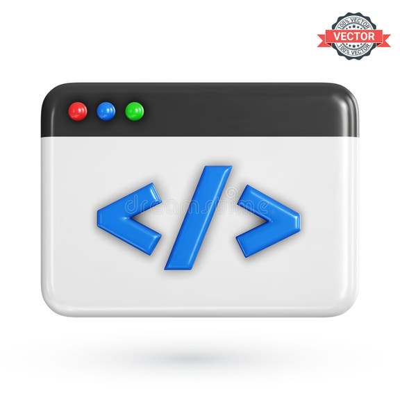 Program Code Development Icon. Web Coding or Website Programming ...