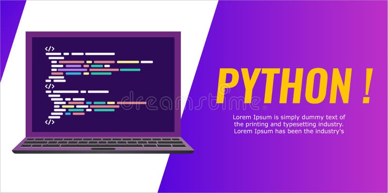 Python Programming Code Technology Banner Python Language Software Coding Development Website