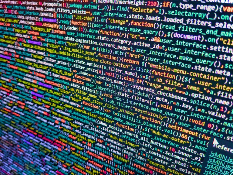 Program Code PHP HTML CSS of Site. Displaying Program Code on Computer ...