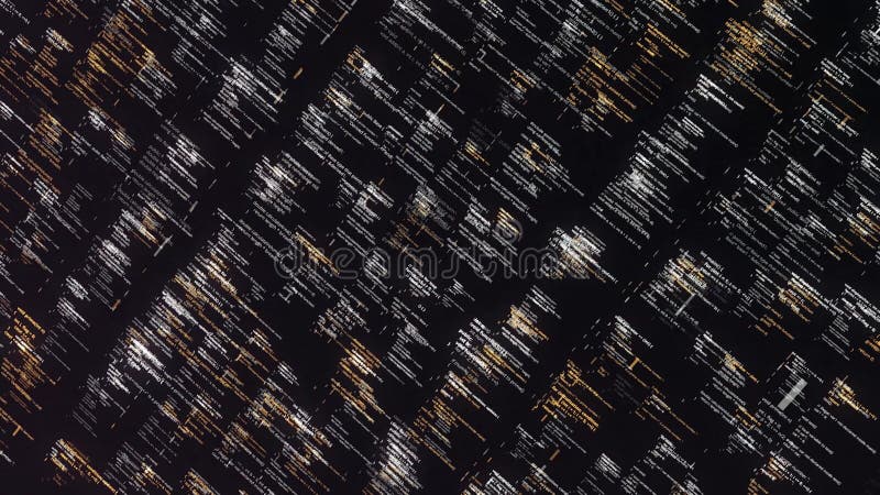 Program Codes Fly in Computer Space. Animation. 3d Space Inside ...