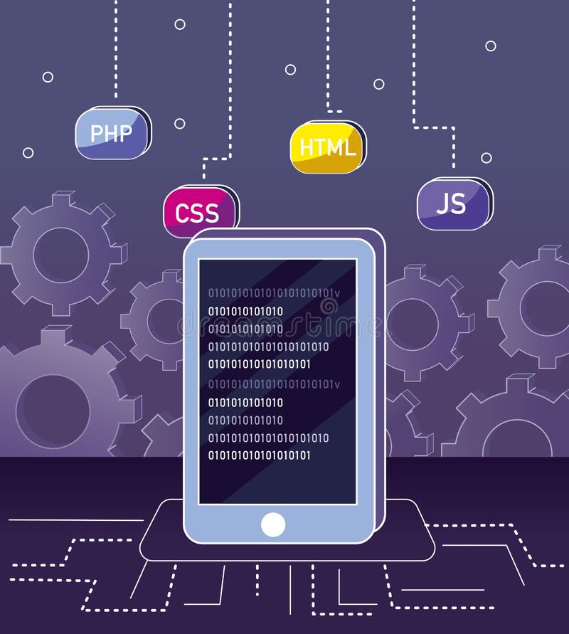 Program coding concept stock vector. Illustration of interface - 126055854