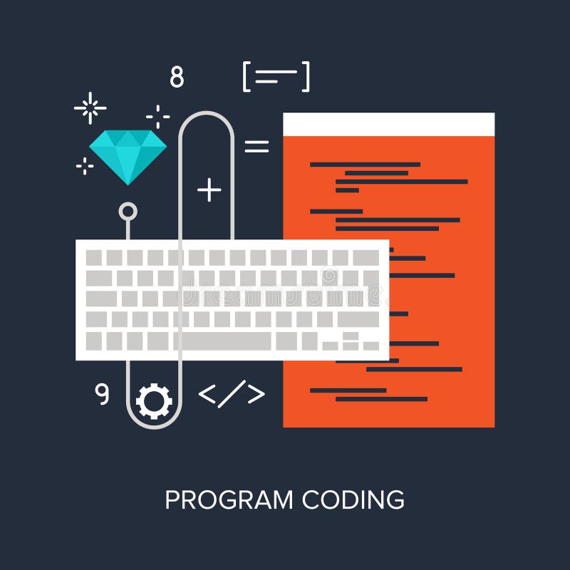 Program Coding Vector Illustration Concept Stock Vector - Illustration of page, site: 364375313