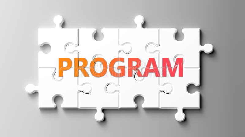 Program Complex Like a Puzzle - Pictured As Word Program on a Puzzle ...