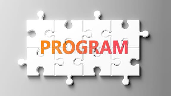 Program Complex Like a Puzzle - Pictured As Word Program on a Puzzle ...