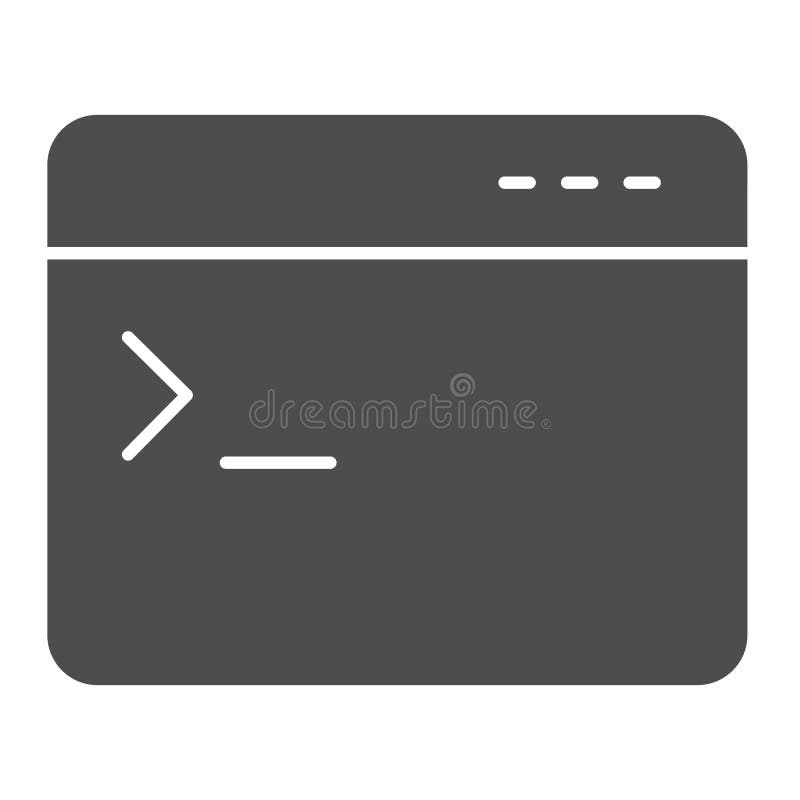 Command Console Icon Vector, Filled Flat Sign, Solid Pictogram Isolated ...