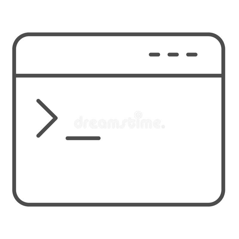 Command Console Icon Vector, Filled Flat Sign, Solid Pictogram Isolated ...
