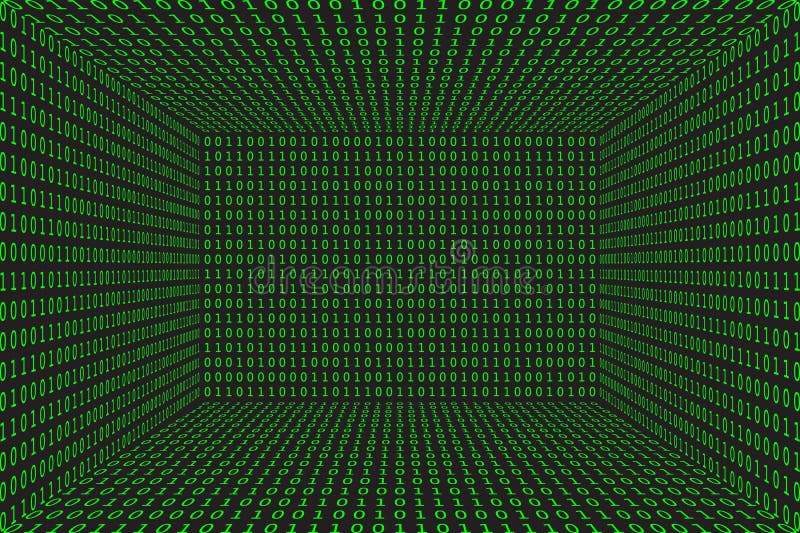 Program Datum 3d Background Green Programming Binary Coding Stock Illustration Illustration 9634
