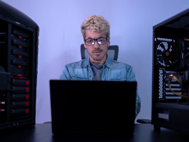 Program Developer Man Working With His Computers Hacker Engineer 2109