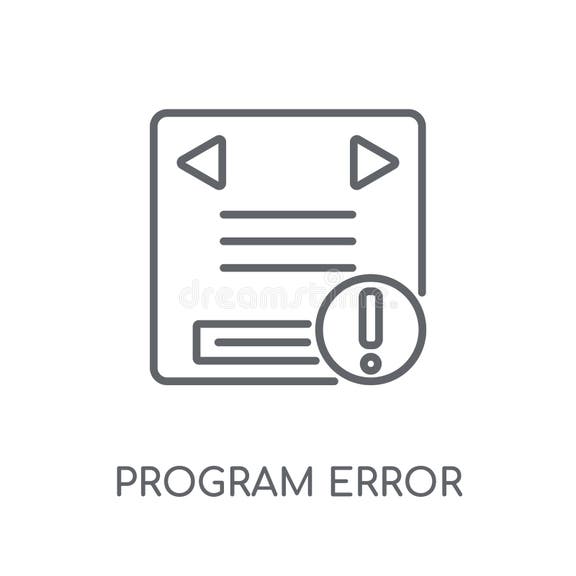 Program Error Linear Icon. Modern Outline Program Error Logo Con Stock ...