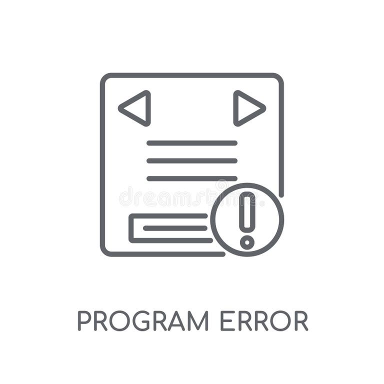 Program Error Linear Icon. Modern Outline Program Error Logo Con Stock ...