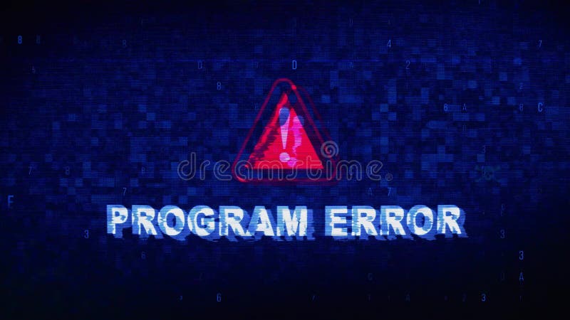 Program Error Text Digital Noise Twitch Glitch Distortion Effect Error Animation. Stock Video ...