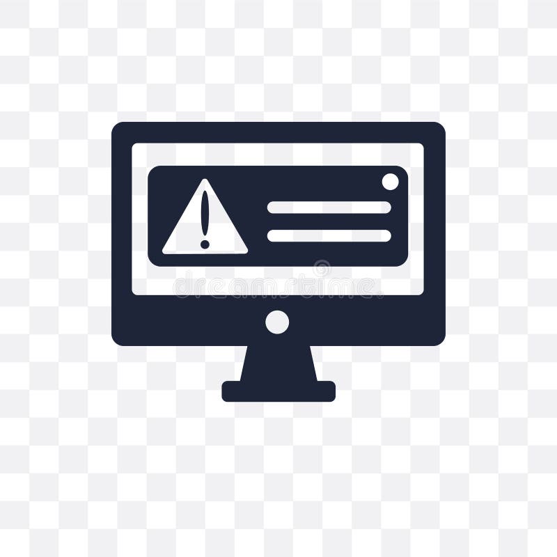 Program Error Vector Linear Icon Isolated On Transparent Background ...