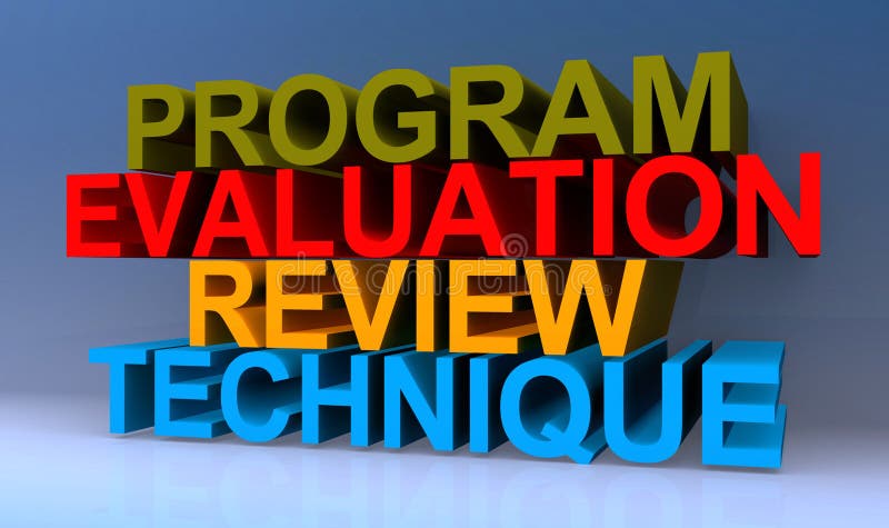 Program Evaluation Review Technique on Blue Stock Illustration ...