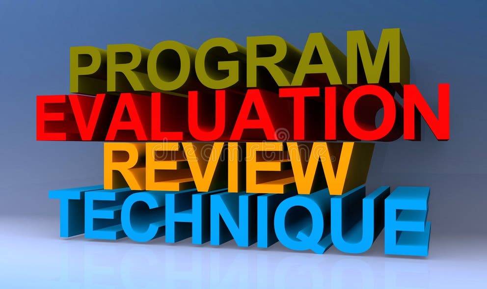 Program Evaluation Review Technique on Blue Stock Illustration ...