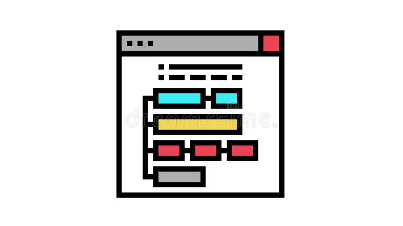 Program Hierarchy Color Icon Animation Stock Footage - Video of motion ...