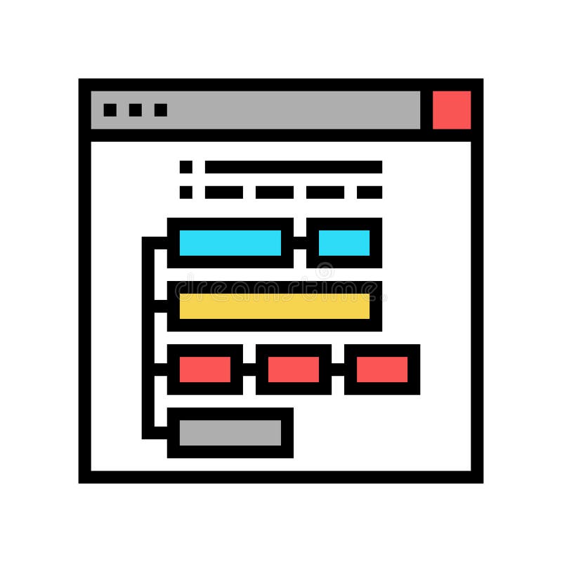 Program Hierarchy Color Icon Vector Illustration Stock Vector ...