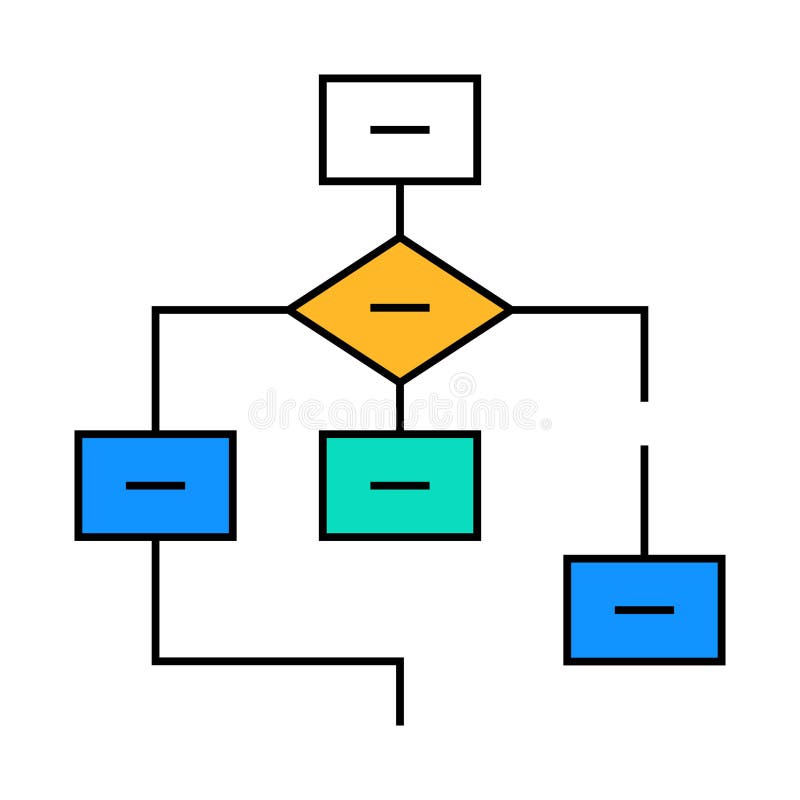 Program Hierarchy Icon Color Illustration Stock Illustration ...