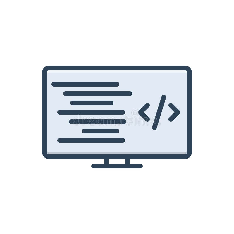 Color Illustration Icon for Program, Schedule and Coding Stock Vector ...