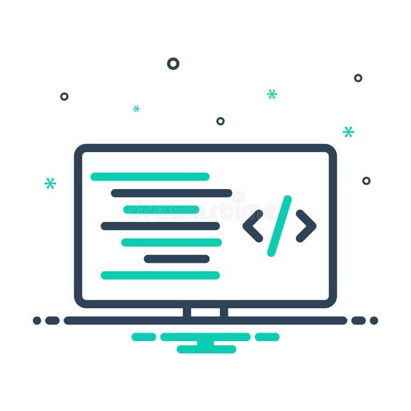 Mix Icon for Program, Schedule and Coding Stock Illustration ...