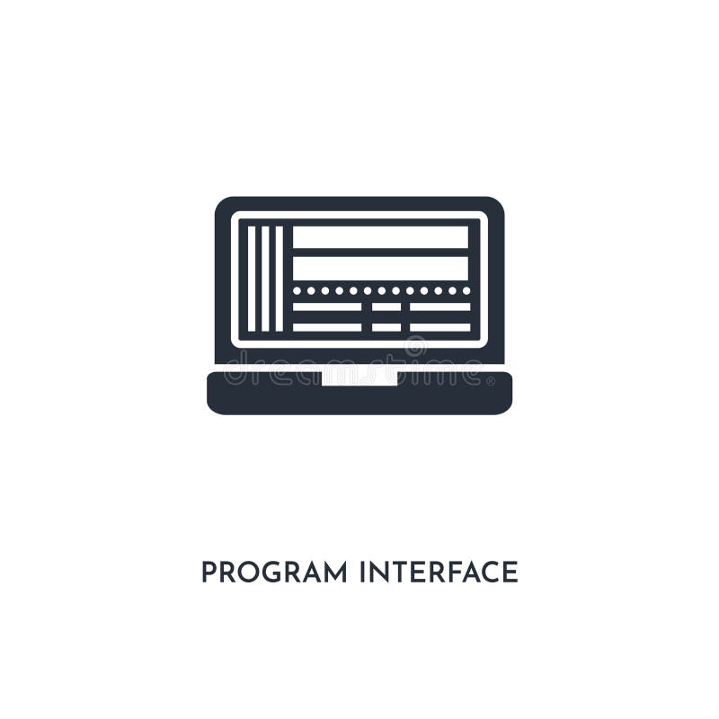 Program Interface Icon. Simple Element Illustration. Isolated Trendy ...