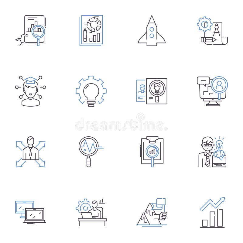 Program Line Icons Collection Code Software Application Algorithm Script Debug Compiling