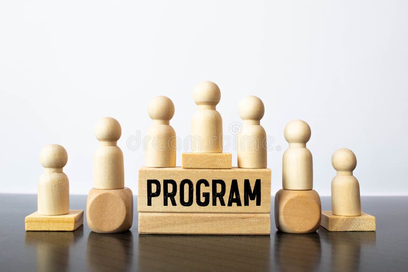 Program Management on Wooden Block Word Cloud, Business Concept Stock ...