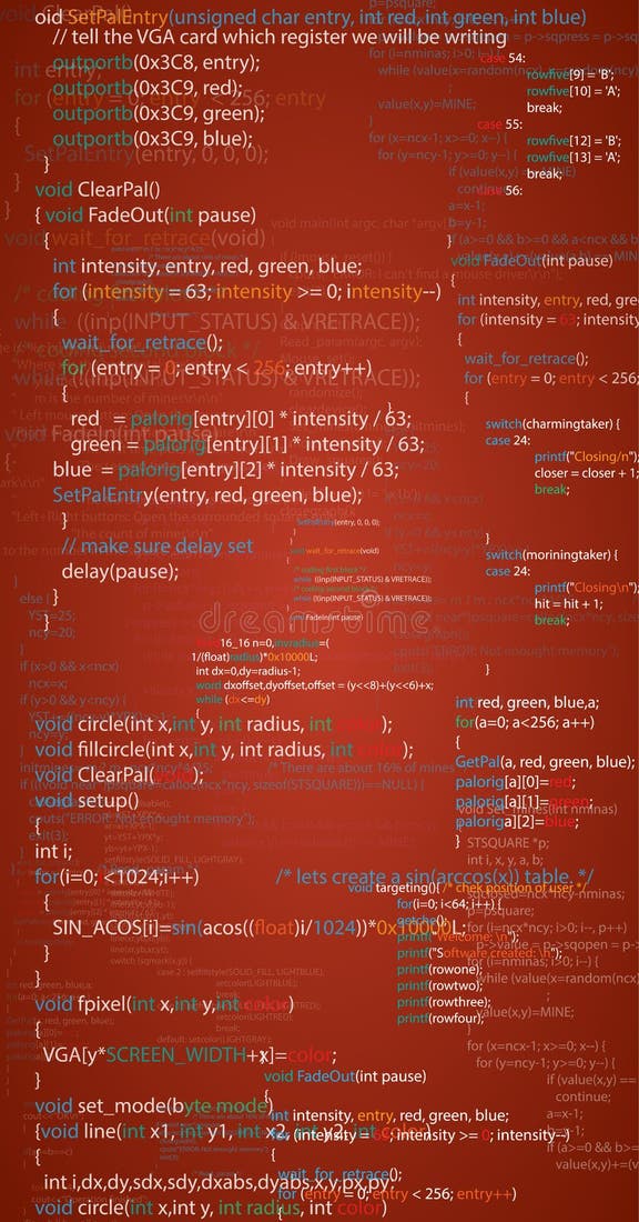 Program Script Code stock vector. Illustration of black - 213747158