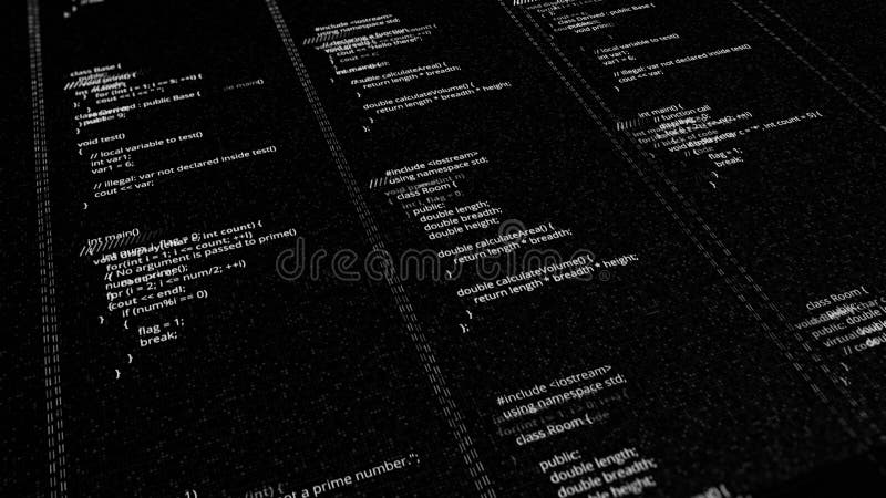 Program Script of Site. Animation. Changing Site Software Code Stock ...