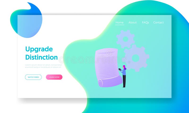 Program Upgrade, Document, Working Process Landing Page Template. Tiny ...