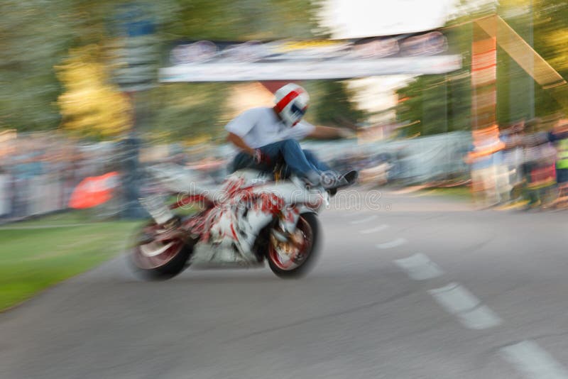 Programa Piloto Loco De La Moto Imagen de archivo - Imagen de ...