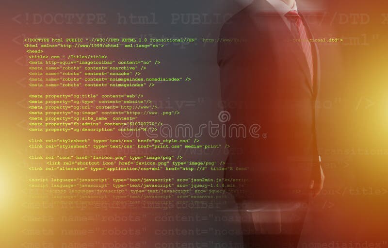 Programer In Data Center Code Programming Software Development And Source Code Concept Stock