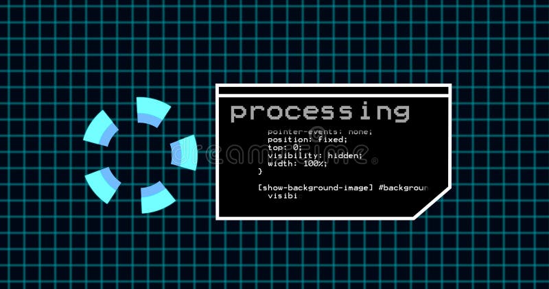 Programing Coding Process on Terminal Control Panel. Data Processing ...