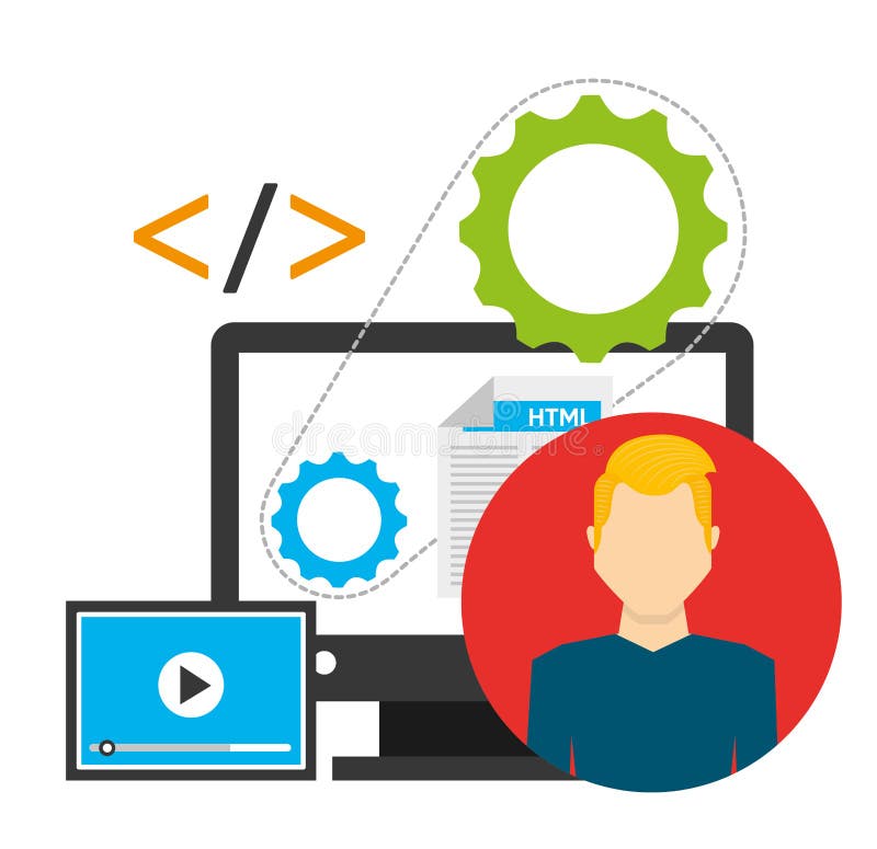 Programing language design stock illustration. Illustration of software ...