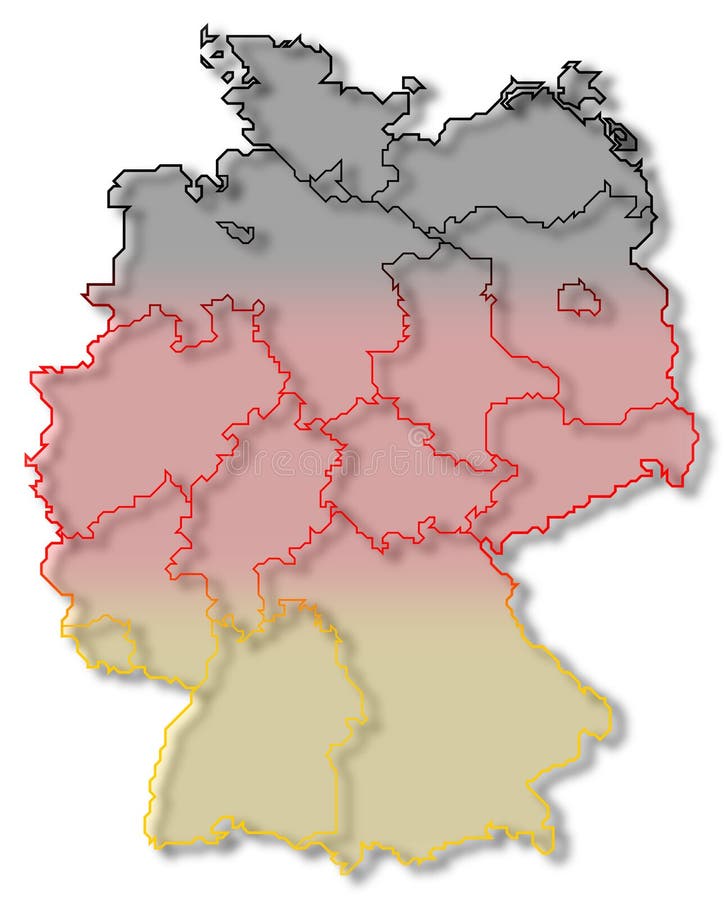 Programma Della Germania - Stati Federali E Regioni Illustrazione ...