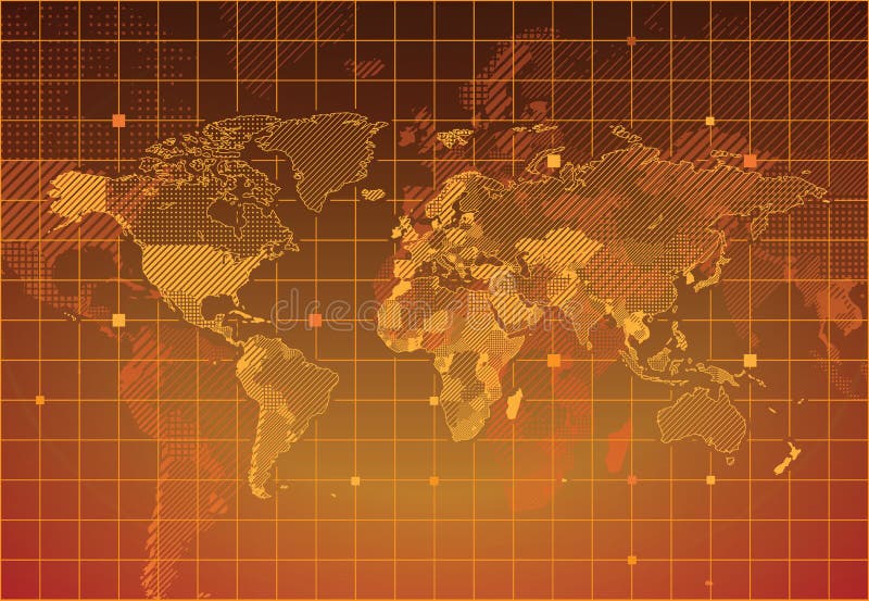 Programma Di Mondo Con I Paesi Colorati Dall'Equatore Illustrazione ...