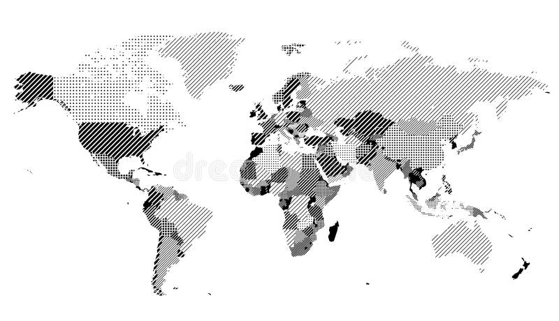 Programma Di Mondo Con I Paesi Colorati Dall'Equatore Illustrazione ...