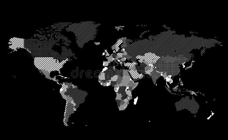 Programma Di Mondo Con I Paesi Colorati Dall'Equatore Illustrazione ...