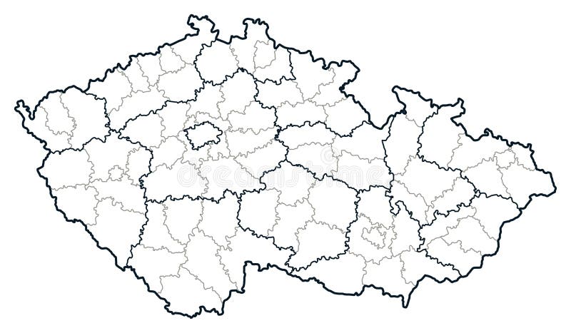 Mappa Fisica Della Repubblica Ceca Illustrazione Vettoriale ...