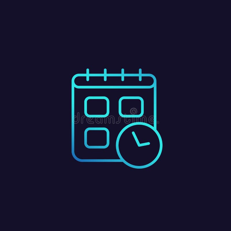 Programma Vector Lineair Pictogram Vector Illustratie - Illustration of ...