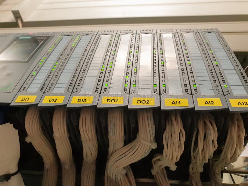 Programmable Logic Controller PLC from Which a Loop of Wires ...