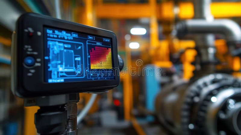 Programmable Logic Controller Showing Real Time Data in a Manufacturing ...