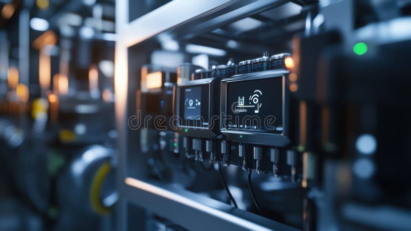 Programmable Logic Controller Showing Wireless Communication in Modern ...