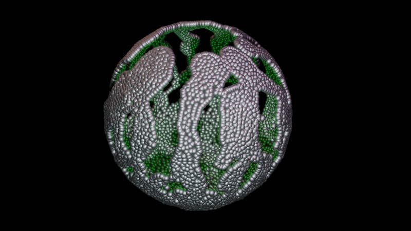 Programmable Matter Forming a Sphere. 3d Render Illustration View 2 ...
